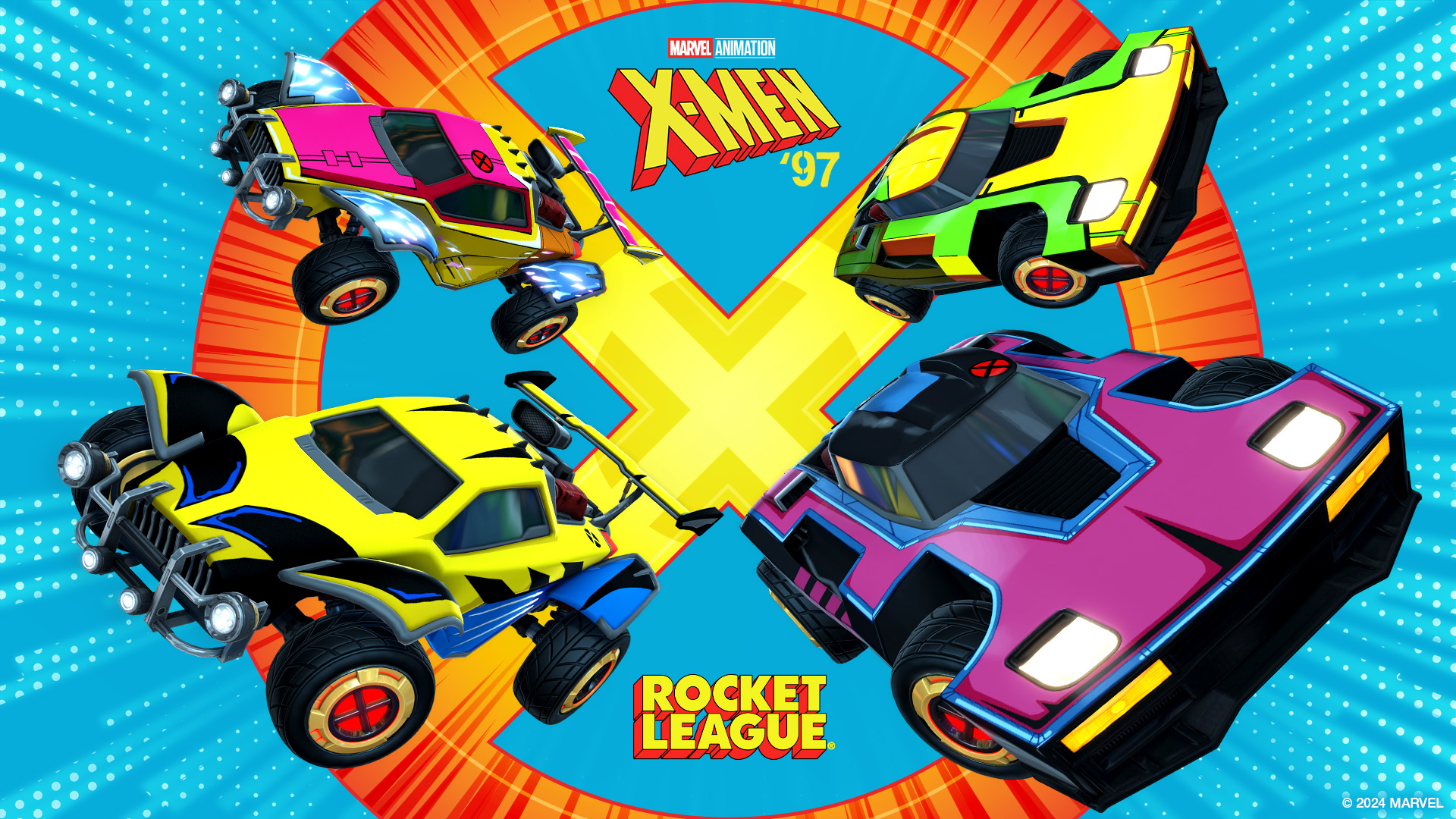 ¡A mí, mis X-Men! Muta tu auto en el evento X-Men '97 de Rocket League